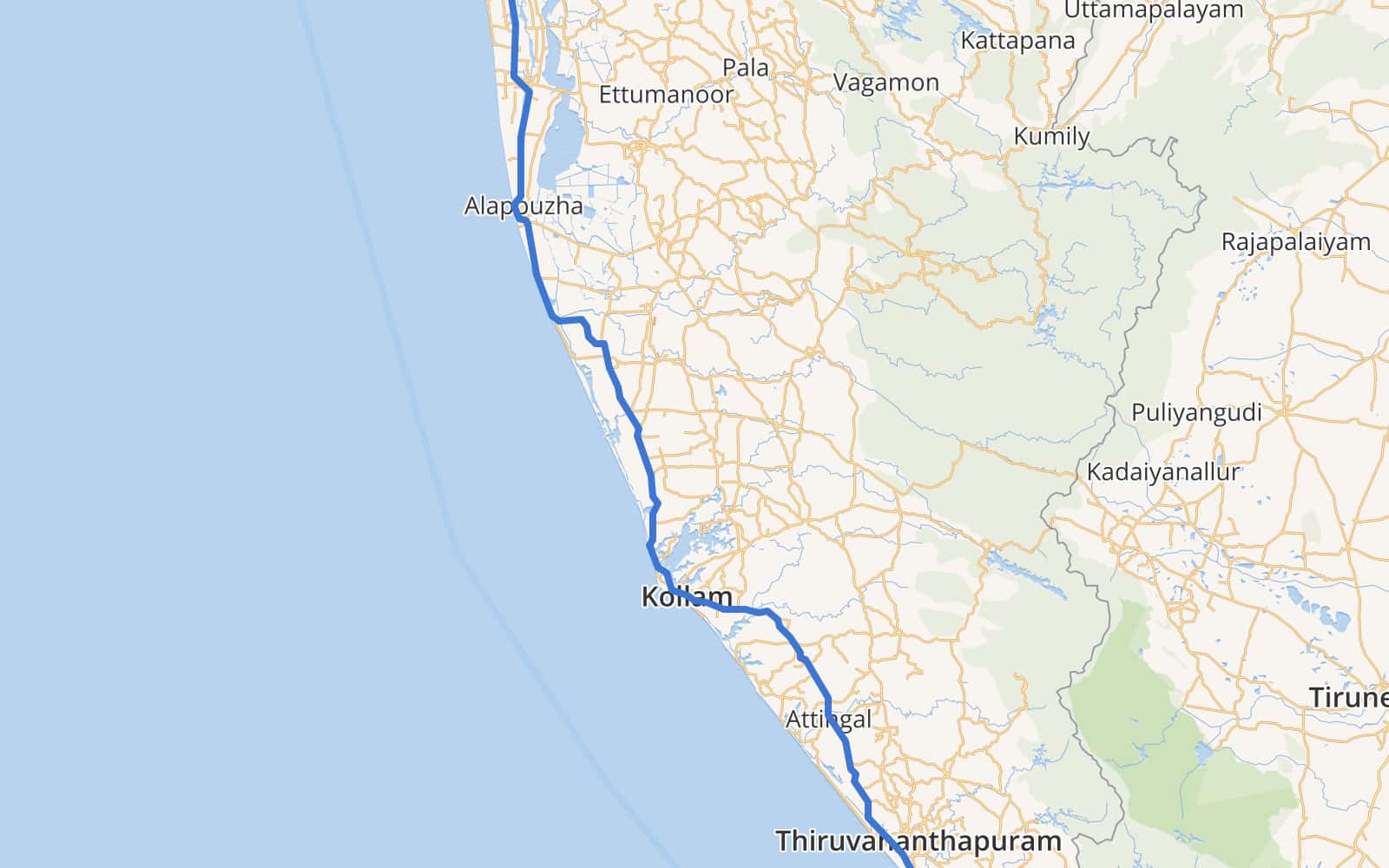 NH66 in Kerala by naveenpf · MapHub