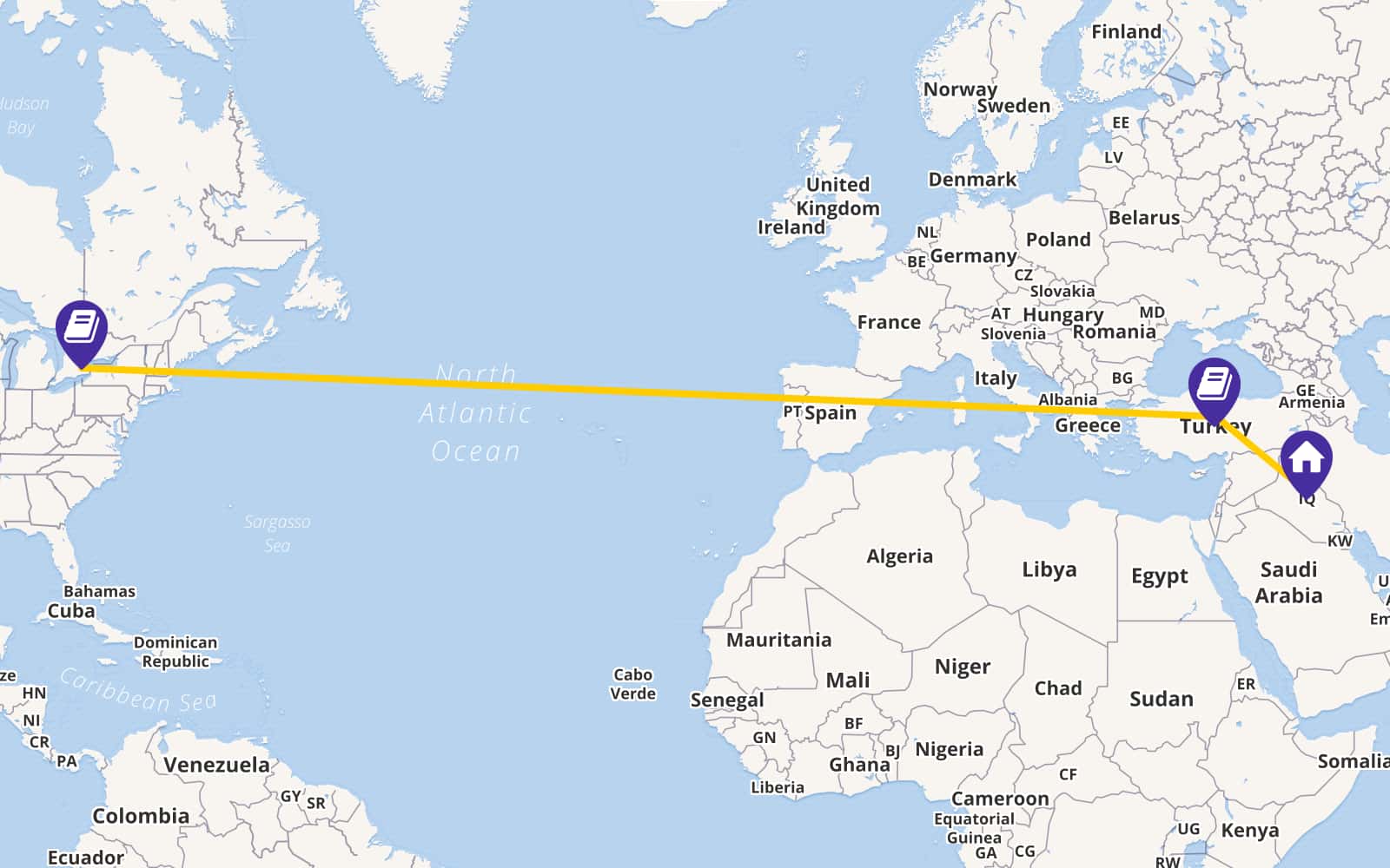 Omi's Journey by samanthajhoover · MapHub