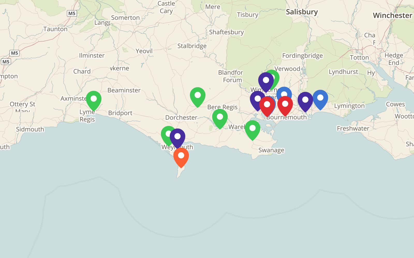 Map of Dorset Libraries by JoshLarcombe · MapHub