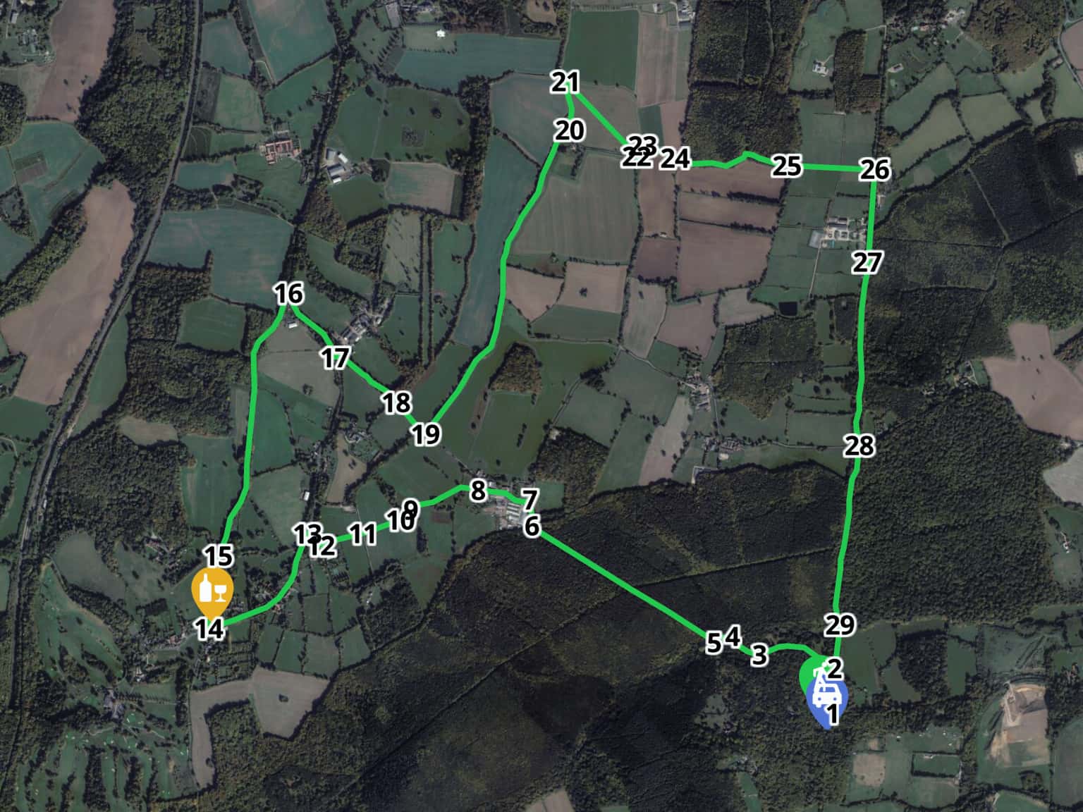 Walk 28: Brickendon Loop New by breweruk · MapHub