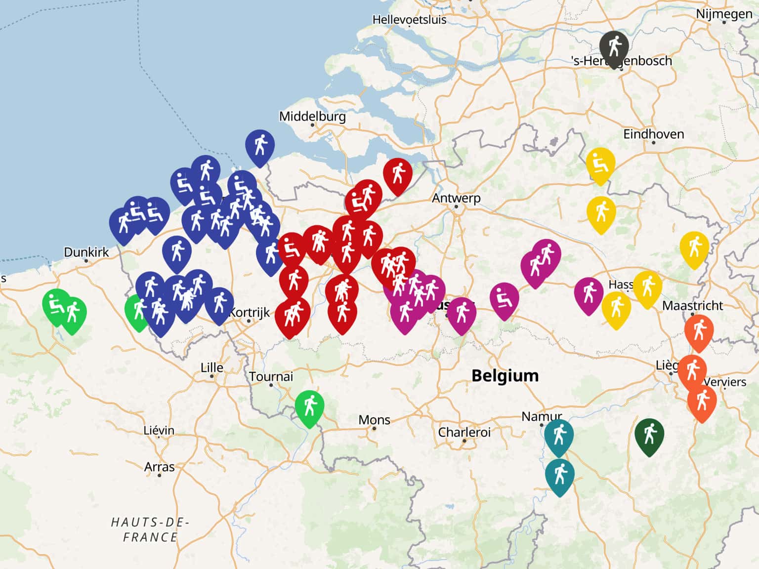 New Map by wandelhikebelgie · MapHub