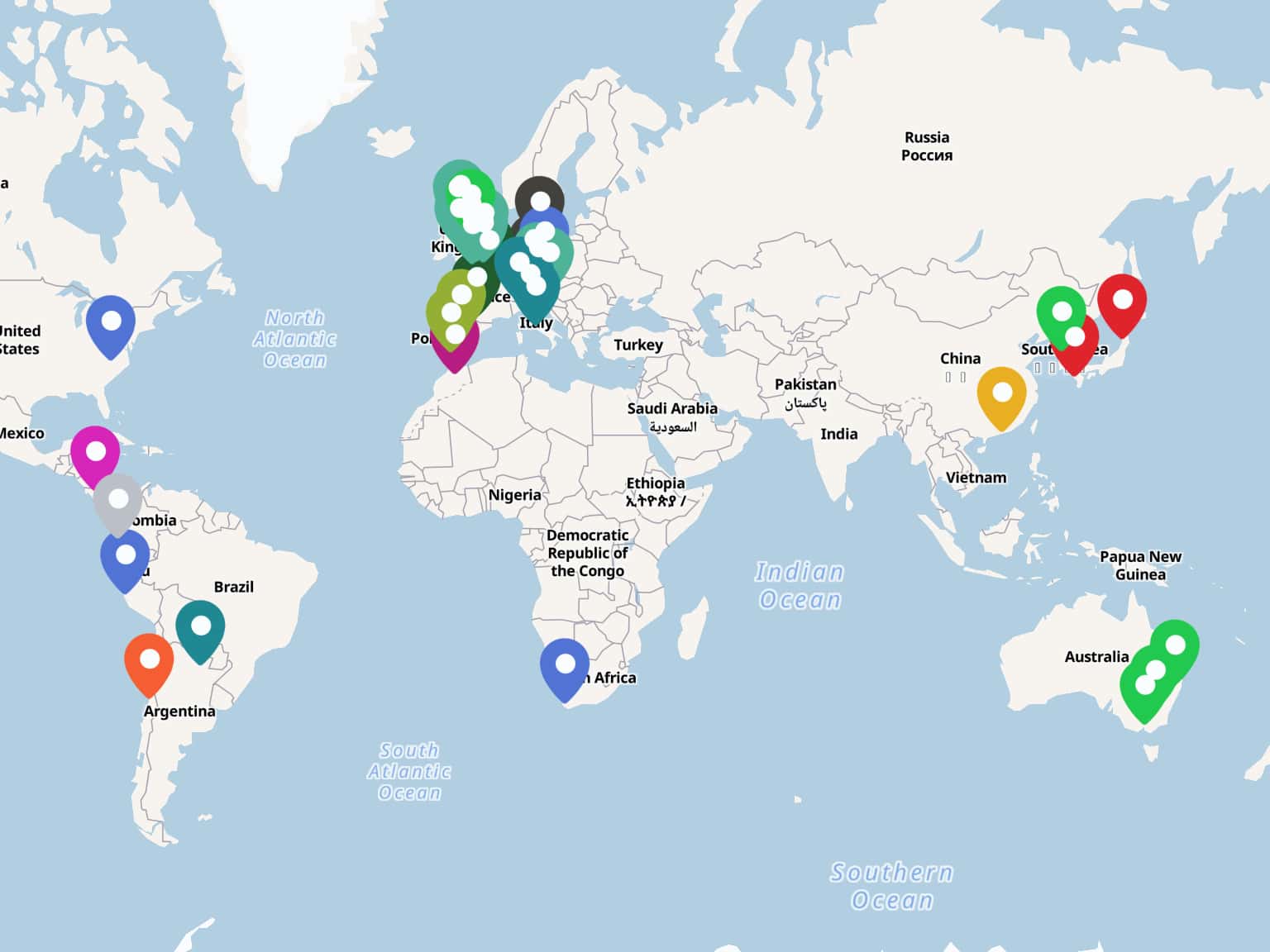 All Locations that are offered by HPU Global Education by CMC7917 · MapHub