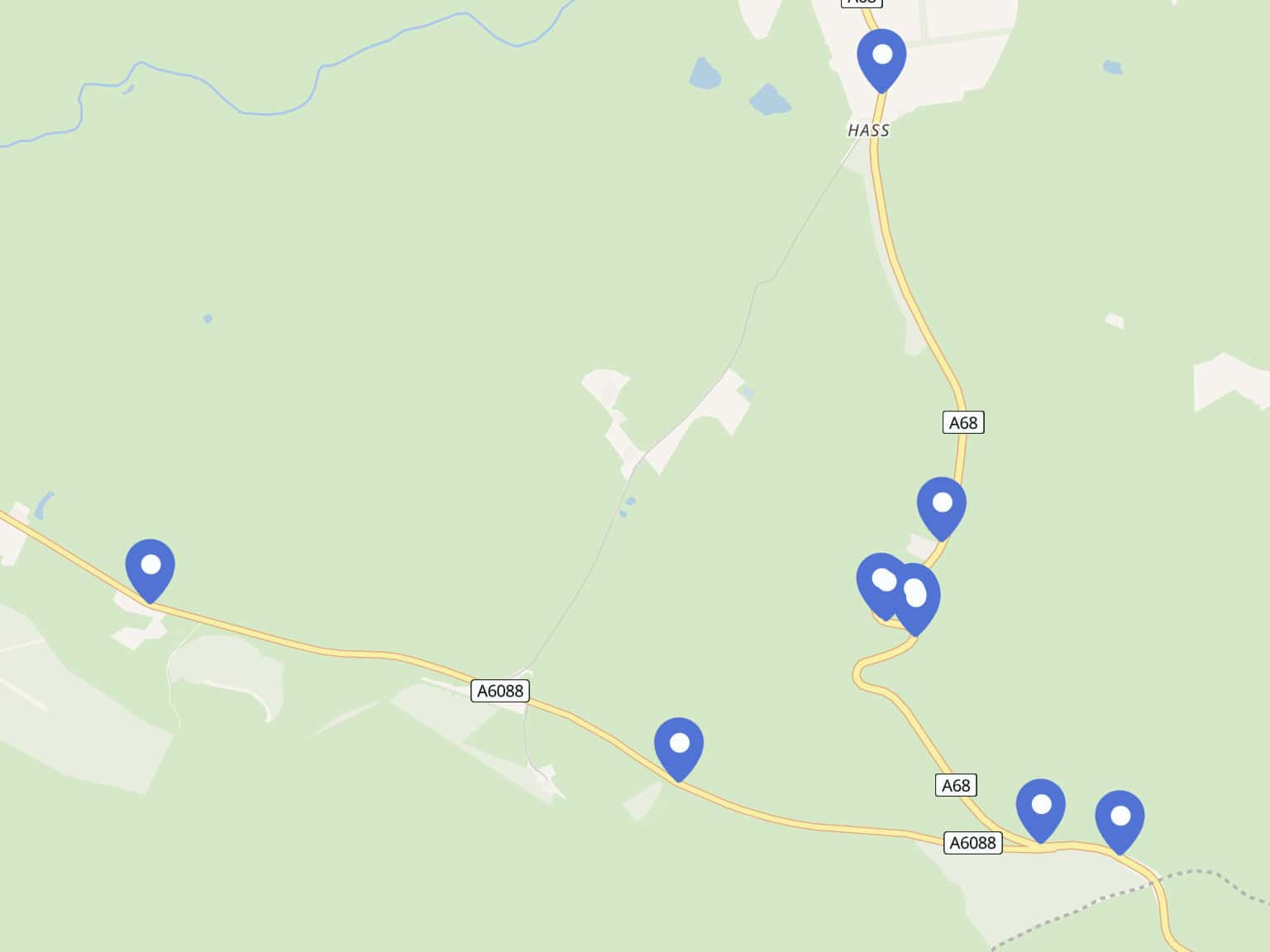 Collisions A68 Carter Bar by transportscotland · MapHub