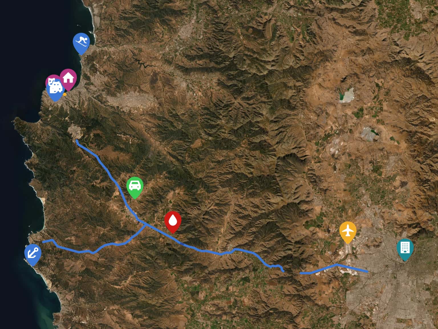 Santiago by CatherineBrowne · MapHub