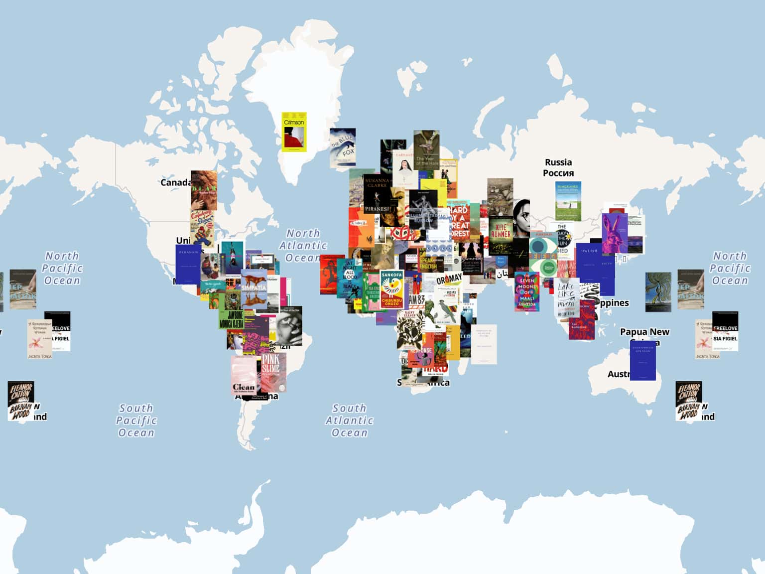 Reading Around the World by maria-konstantia · MapHub