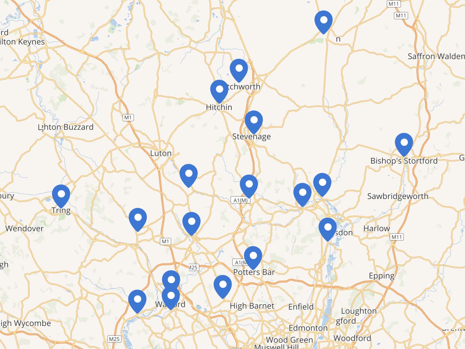 Herts District Networks by CSNL · MapHub