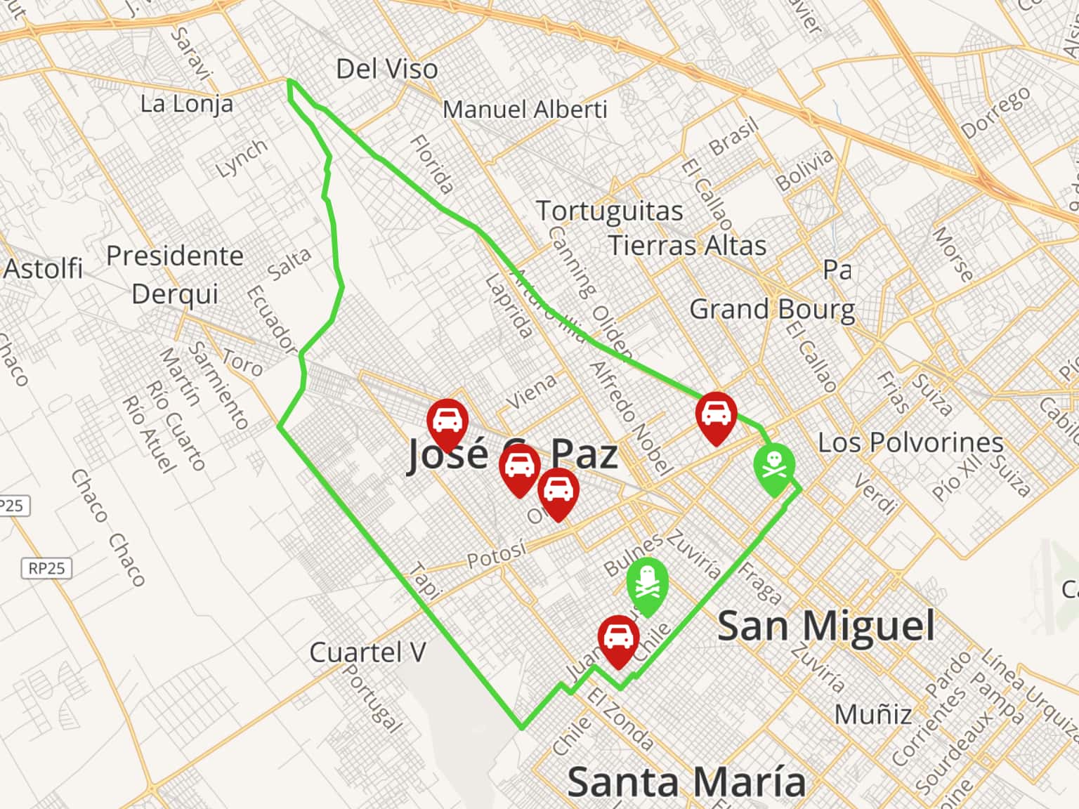 JOSE C PAZ RECLAMOS by mferrizo · MapHub