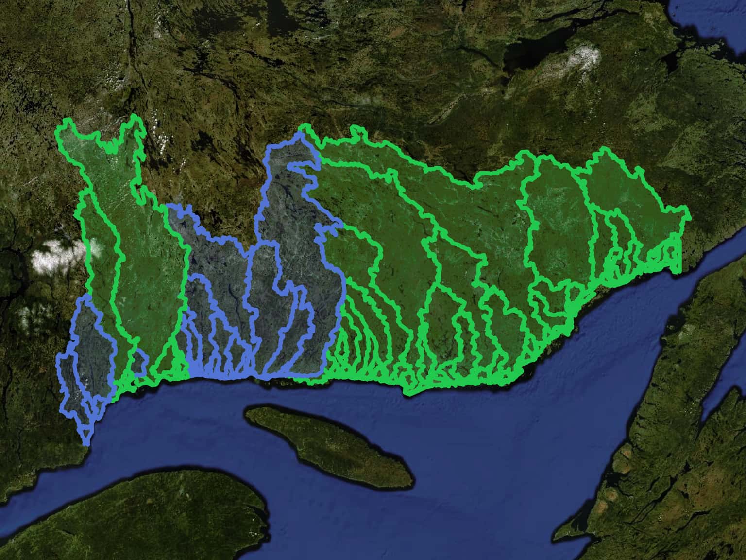 Bassins versants et zones de ruisseaux côtiers de Duplessis by obvd ...