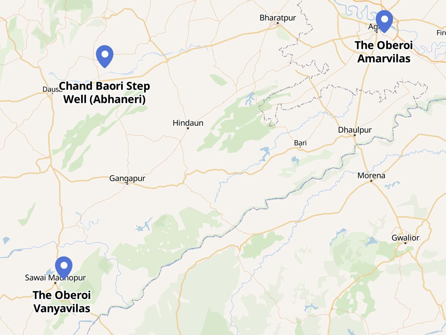 Treasures of North India - Day9 by strehan · MapHub