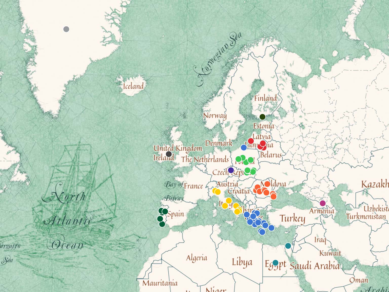 The Map of European Myths and Legends by 2ndGymnasiumNeaIoniaGreece ...
