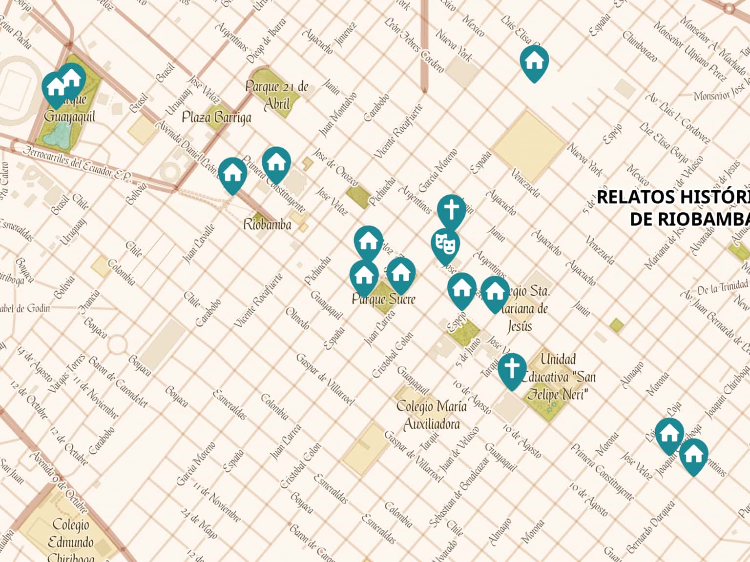 RELATOS HISTÓRICOS DE RIOBAMBA by URBOPLANISMO · MapHub