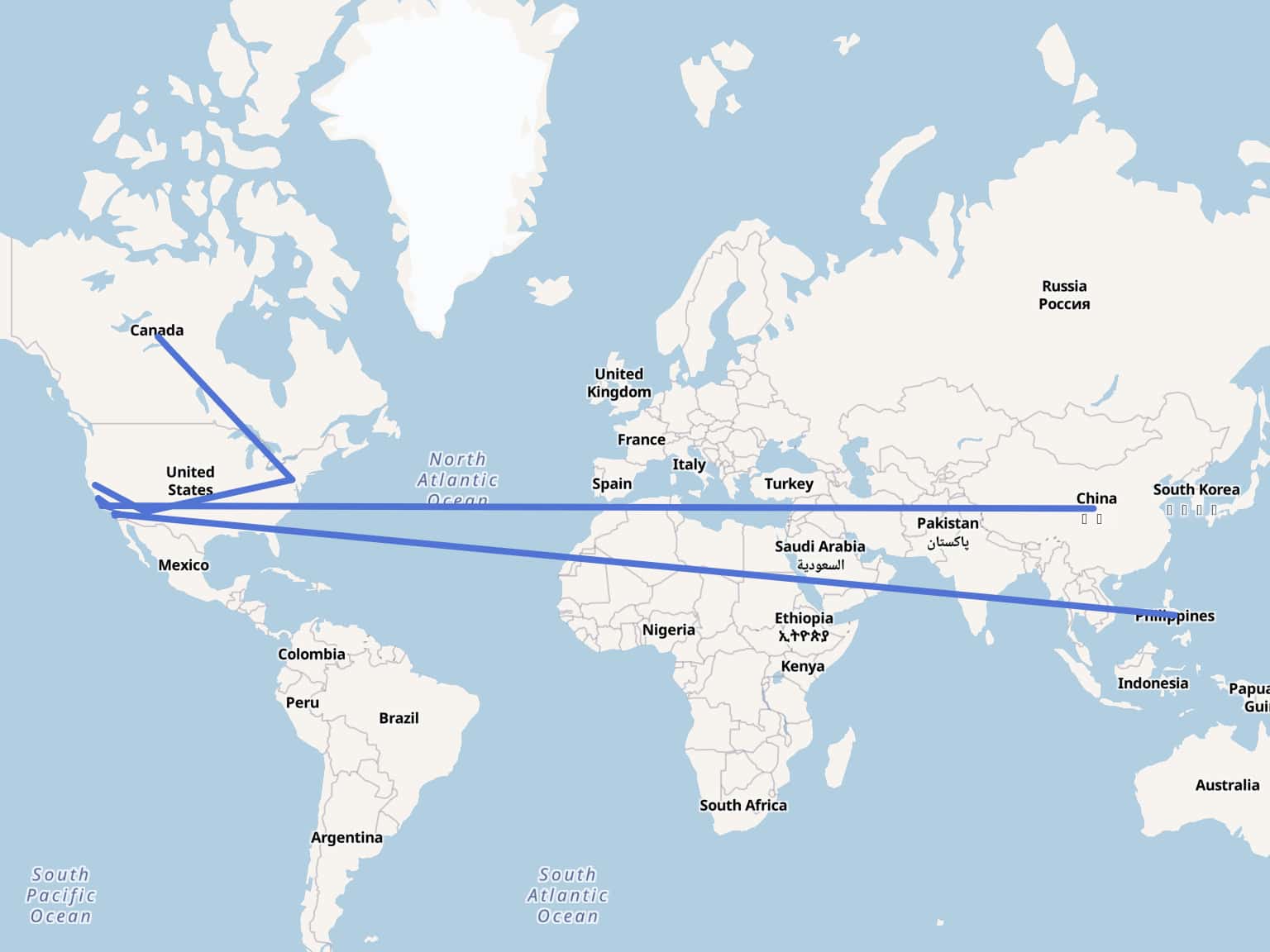 Immigration map 1920s-2000s Jacob Porter by TheJay · MapHub