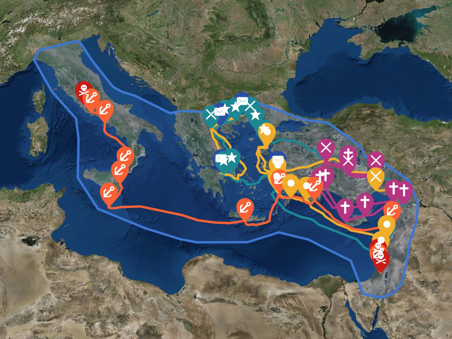 Paul’s Journeys by HRose05 · MapHub