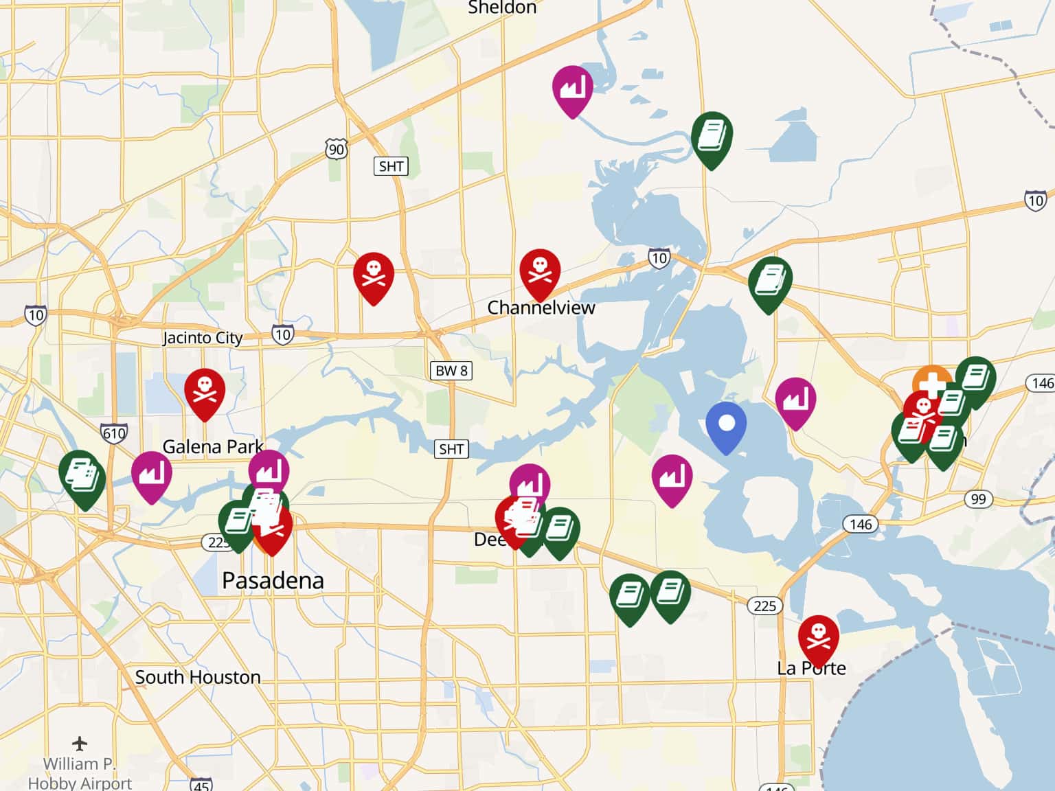 Houston Shipping Channel Risk Map by sundarimm · MapHub