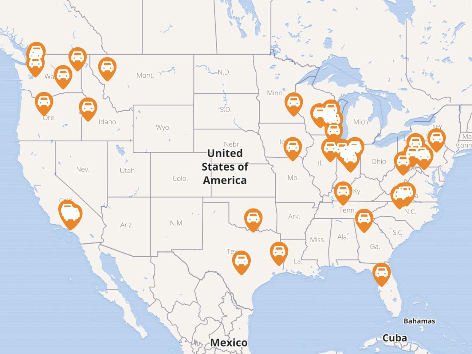 Driven Data Client Location Map by GRdrivendata21 · MapHub